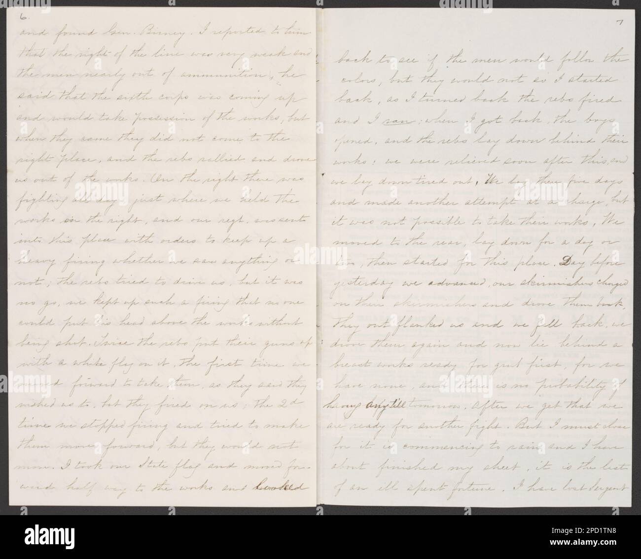 Letter from Captain Dudley Chase Mumford of Co. G, 19th Massachusetts ...