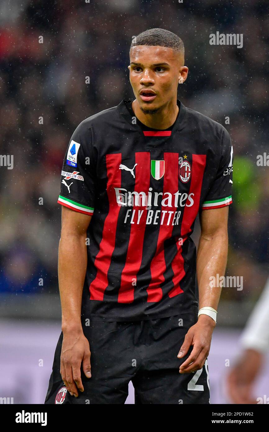 Milano, Italy. 13th Mar, 2023. Malick Thiaw (28) of AC Milan seen in ...