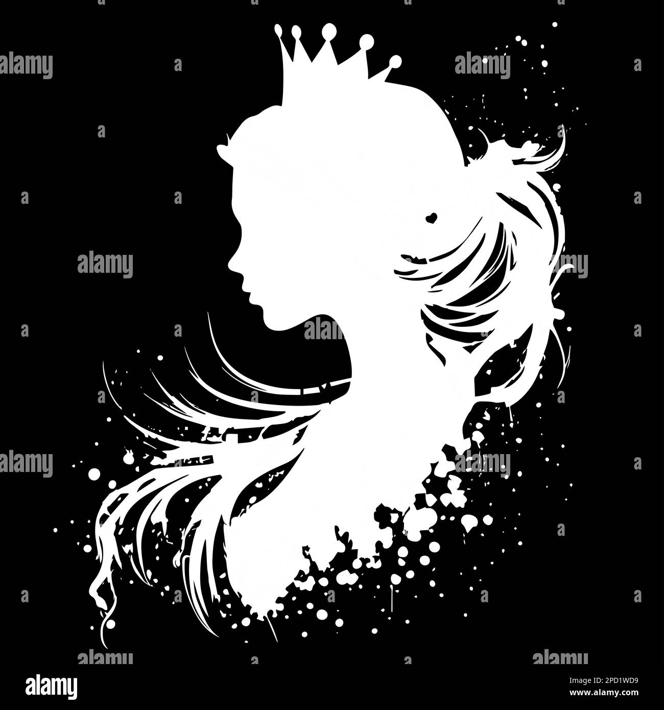 Crown png Black and White Stock Photos & Images - Alamy