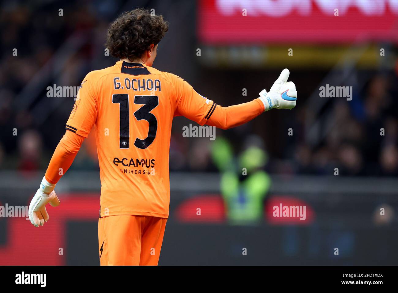 Milano, Italy. 13th Mar, 2023. Guillermo Ochoa of Us Salernitana gestures during the Serie A ...