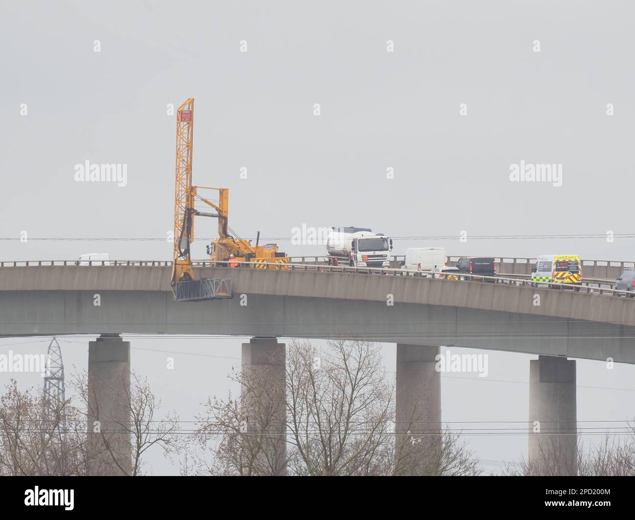 Elmley, Kent, UK. 14th Mar, 2023. A safety inspection of the Sheppey ...