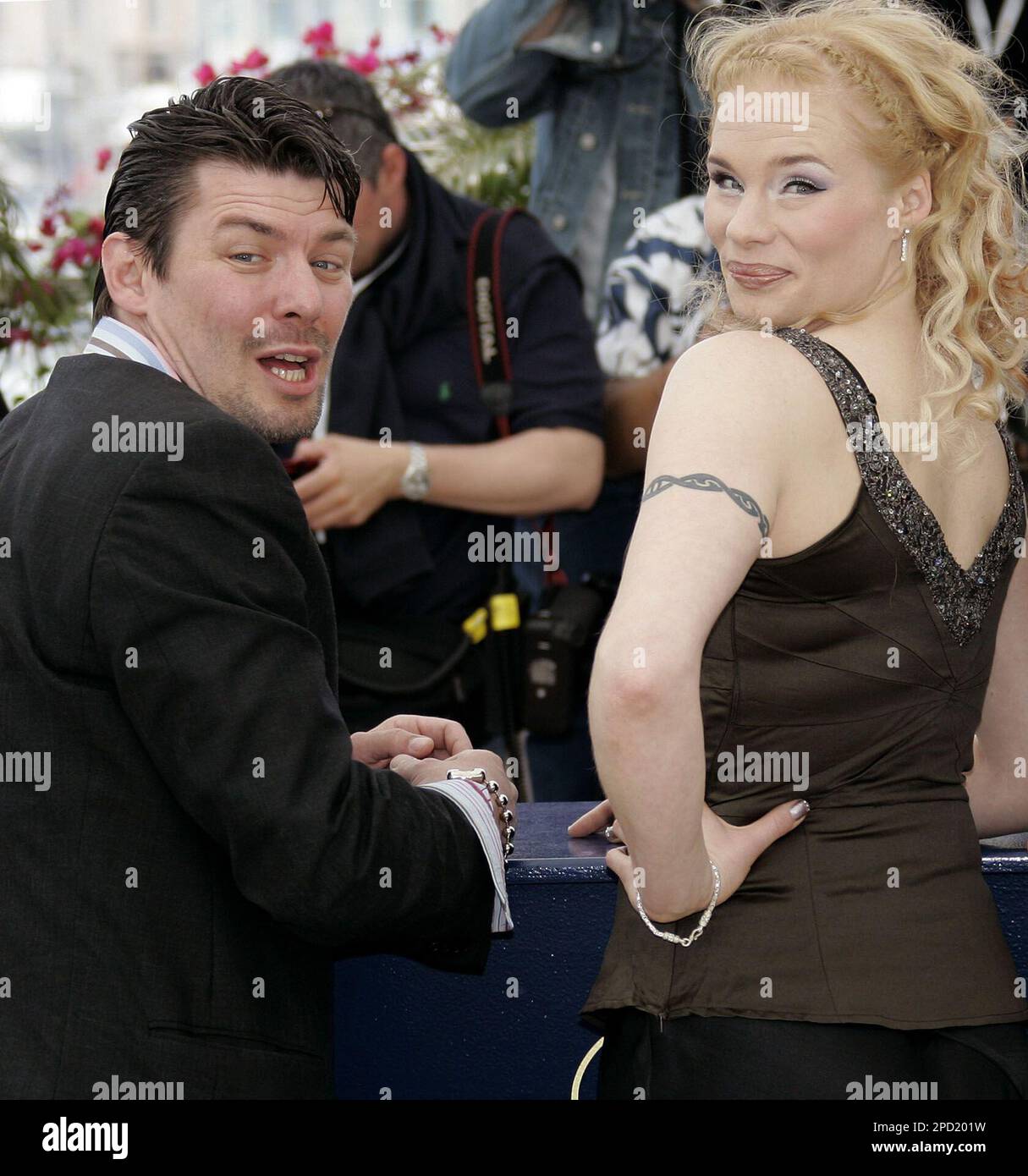 Finnish actor Janne Hyytiainen, left, and Finnish actress Maria ...