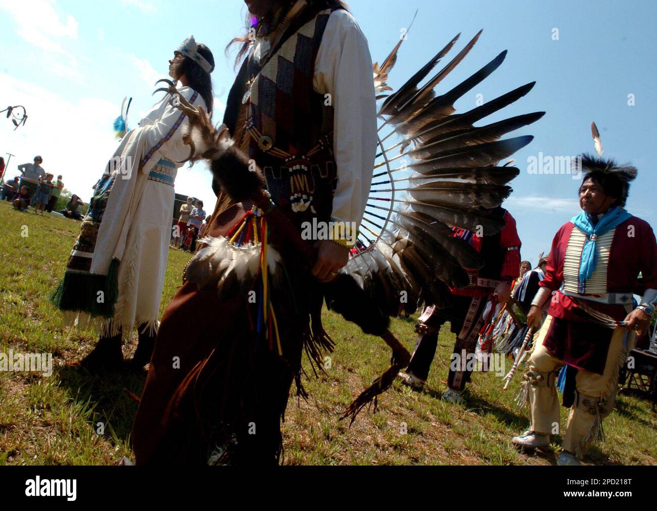 American Indians from different tribes begin the Catawba Senior Powwow ...