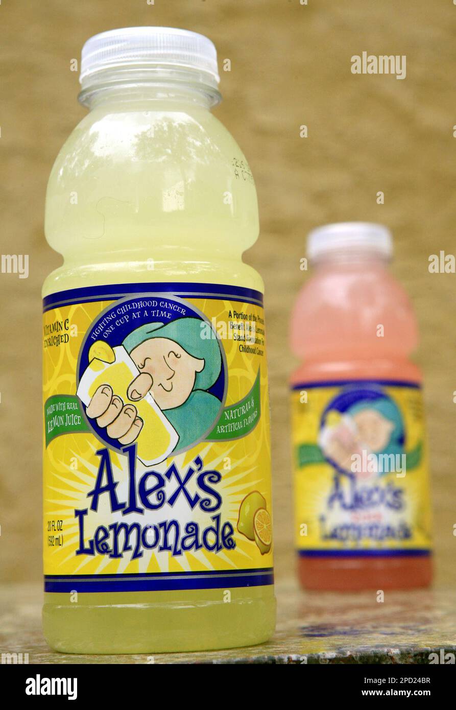 Bottles of Alex's Lemonade are shown at the home of Liz and Jay Scott ...