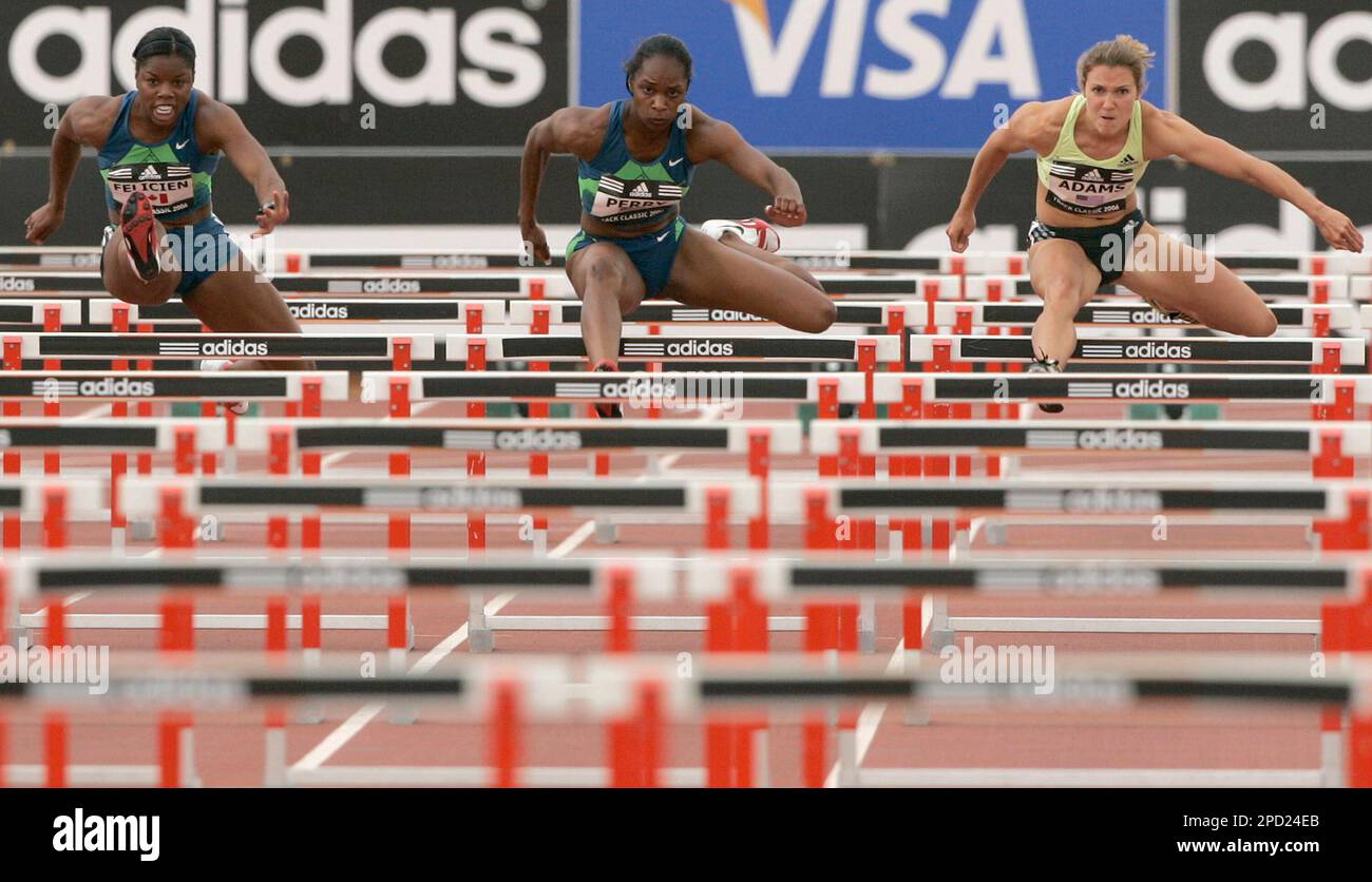 Michelle Perry, center, flanked by Jenny Adams, right, and Perdita ...