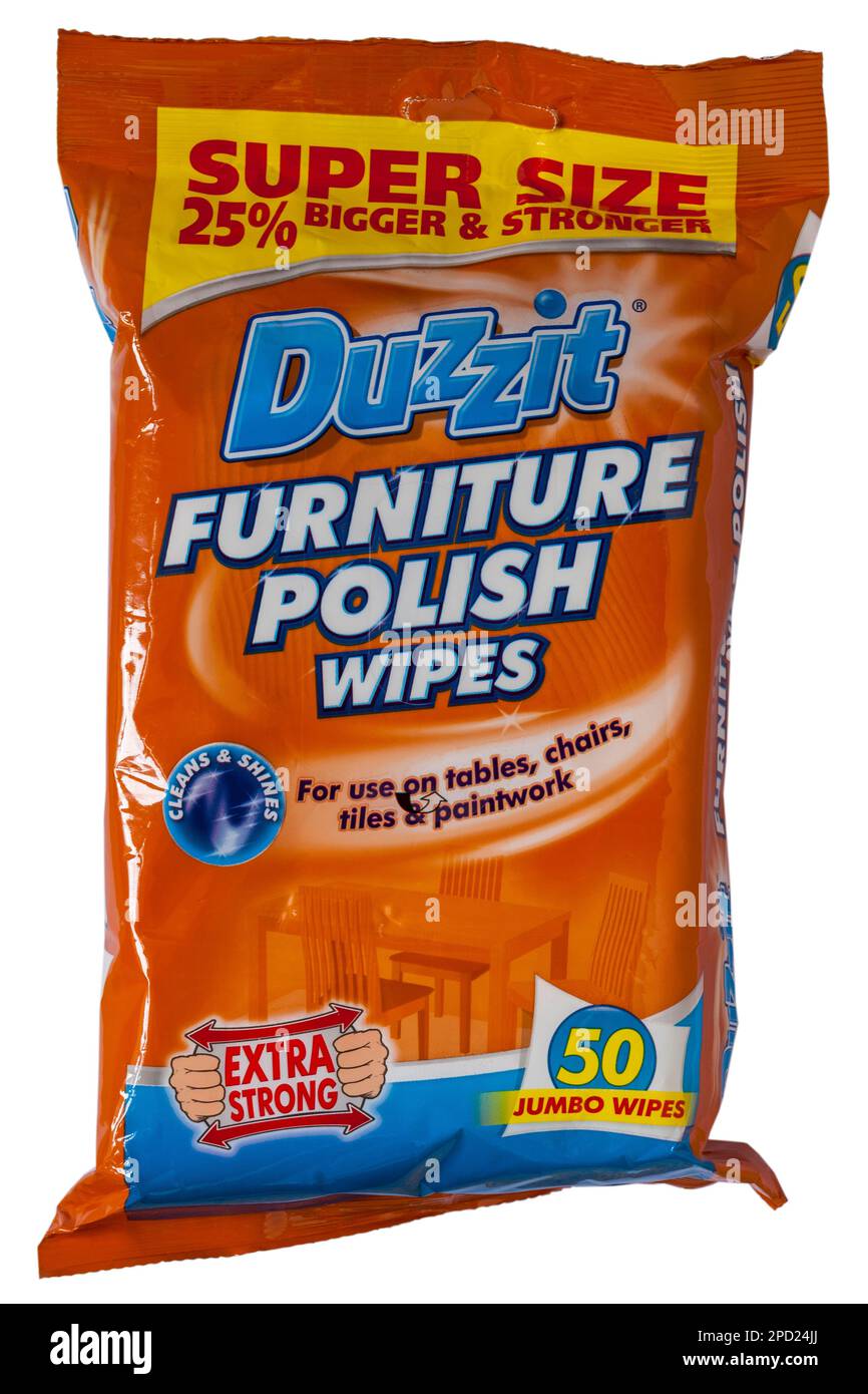 Duzzit Furniture Polish Wipes for use on tables, chairs tiles ...