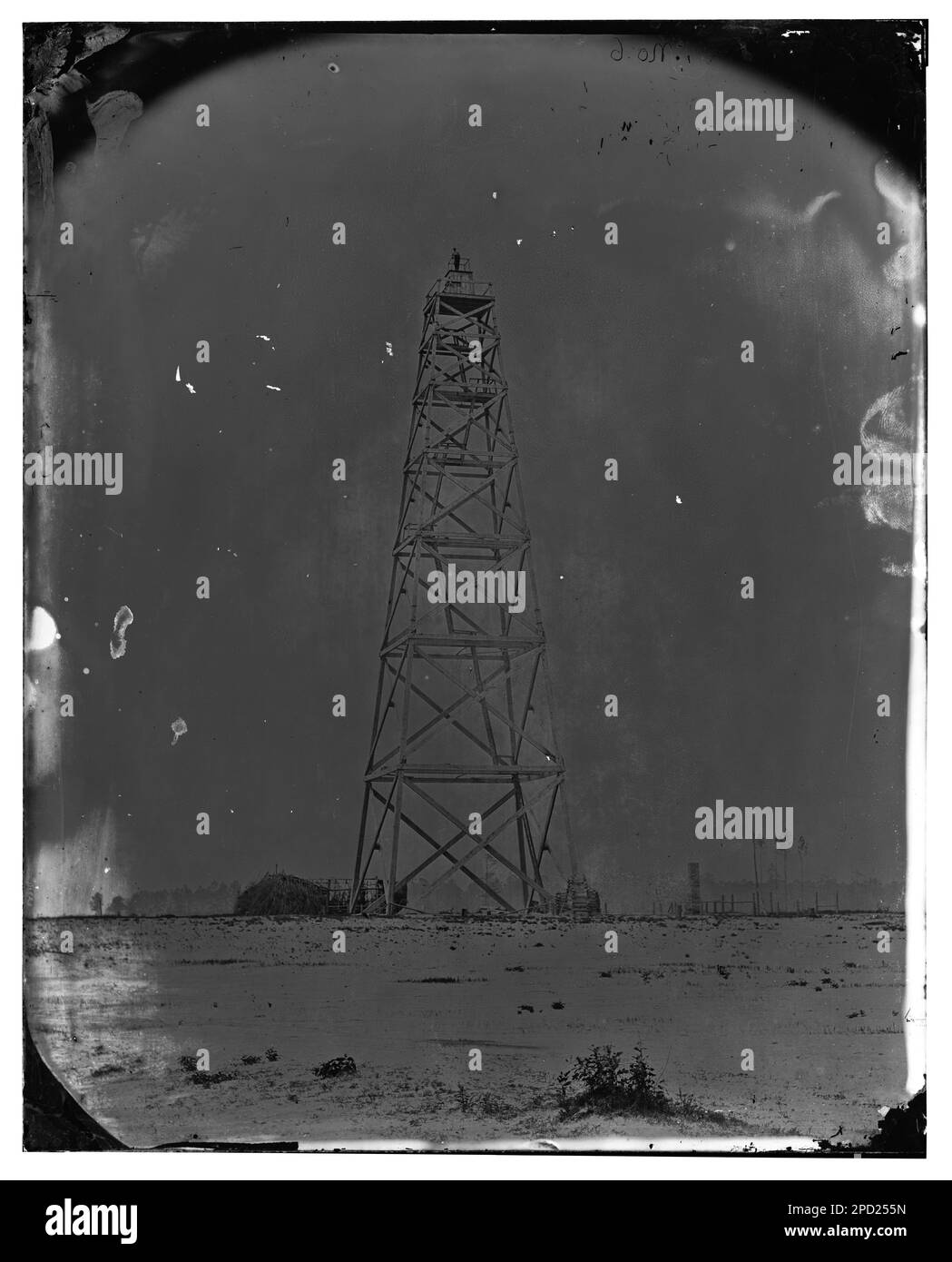 Bermuda Hundred, James River, Virginia. Signal tower on left of Bermuda ...