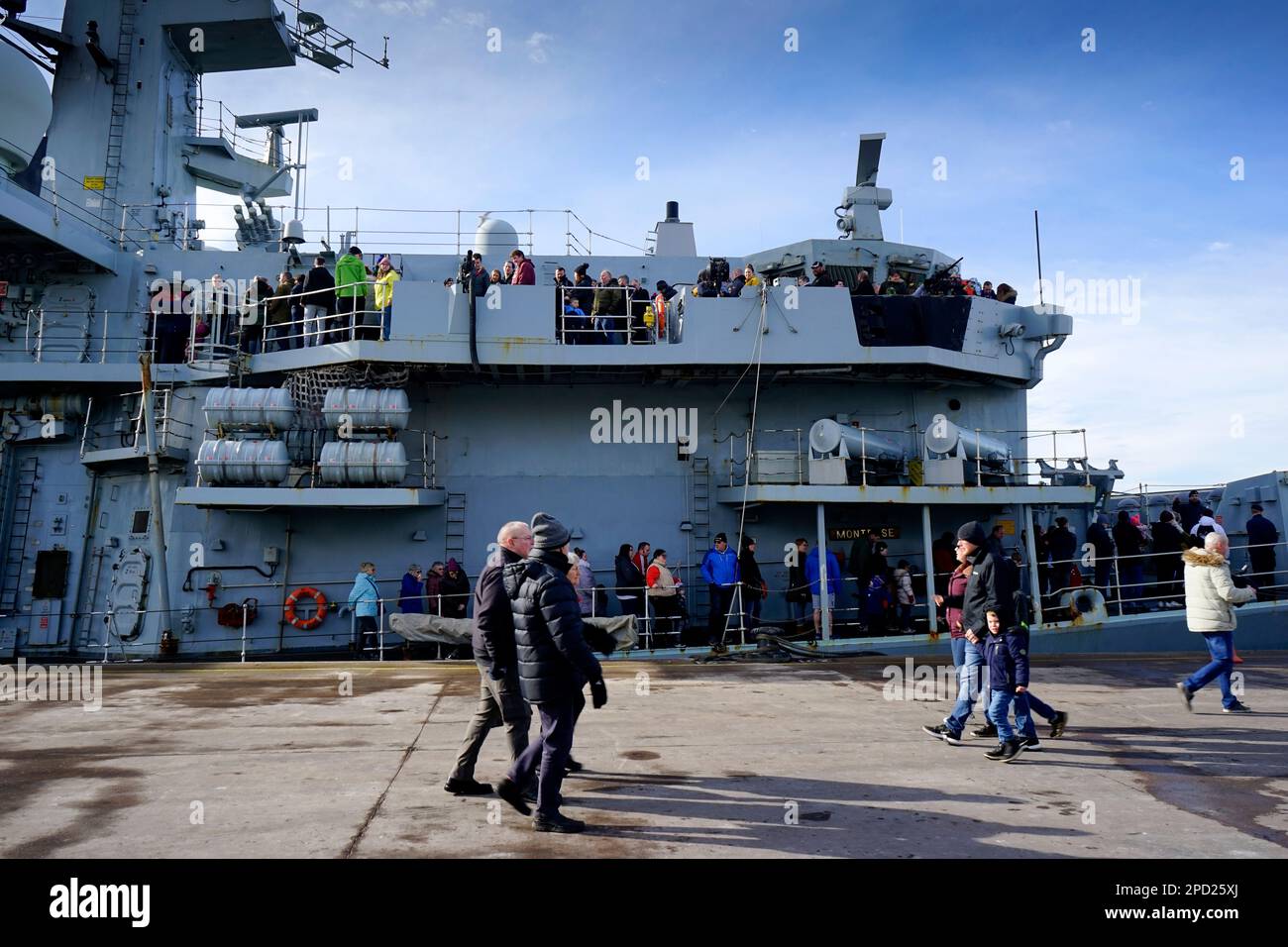 HMS Montrose on Final Visit to Montrose Stock Photo - Alamy