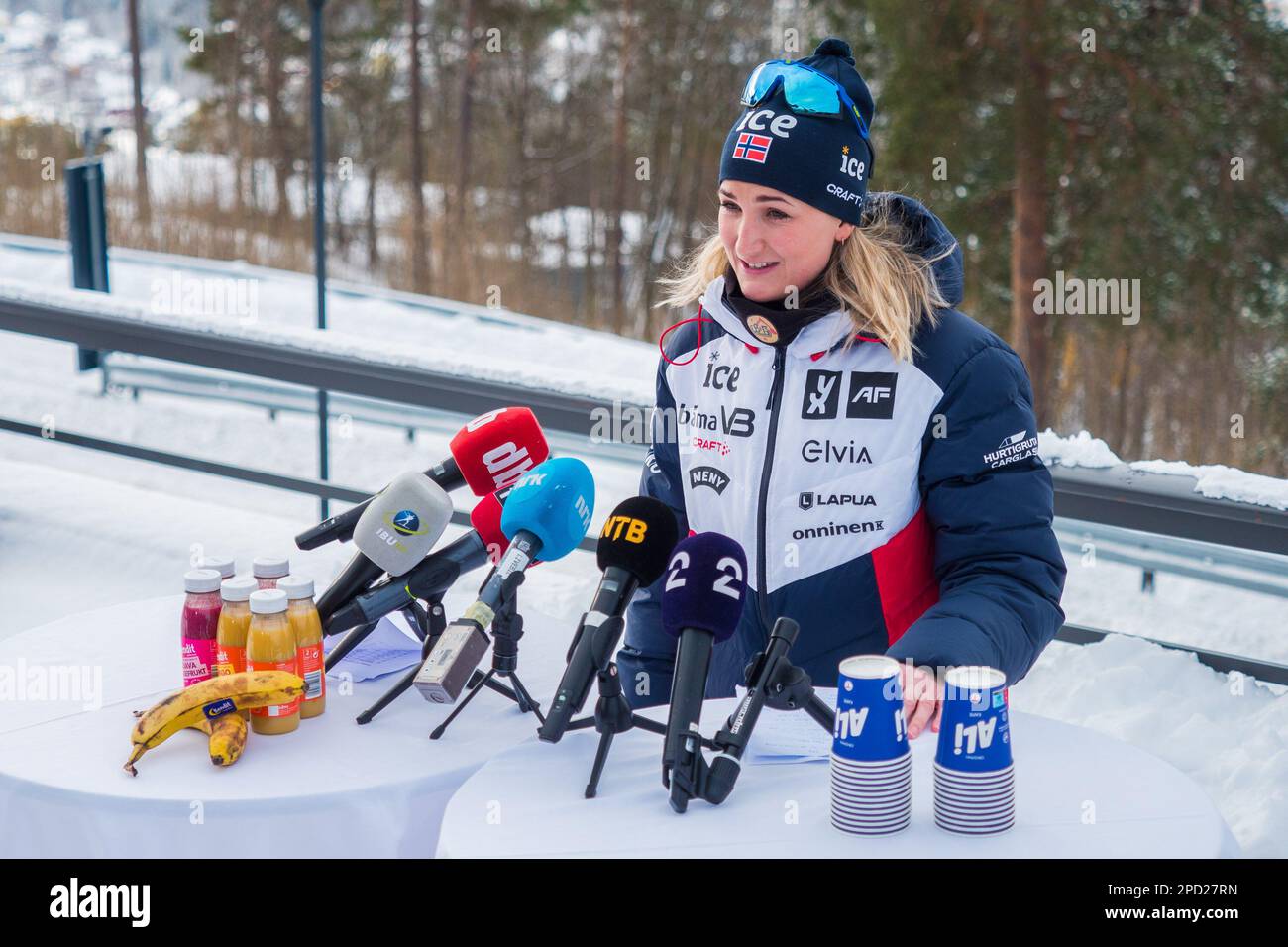 Holmenkollen, Norway. 14th Mar, 2023. Biathlon legend, and triple ...