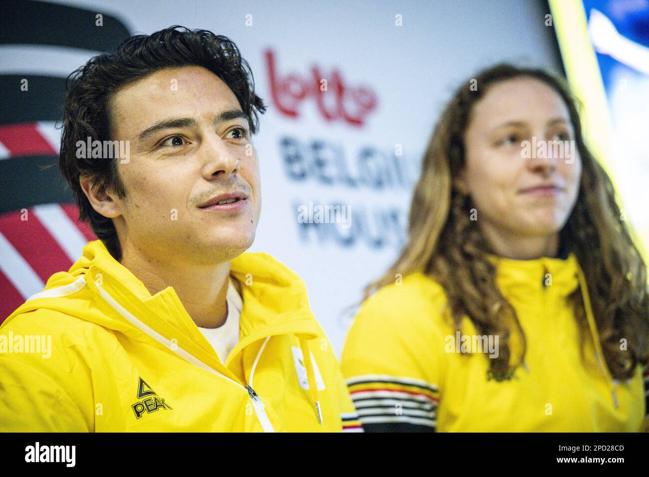 Thomas Briels pictured during the virtual relay around the world with ...