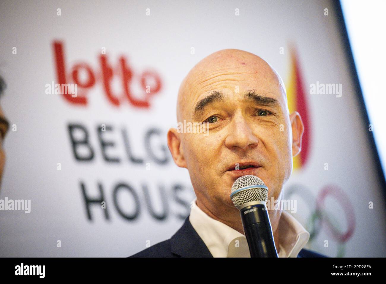 Belgian state lottery CEO Jannie Haek pictured during the virtual relay ...