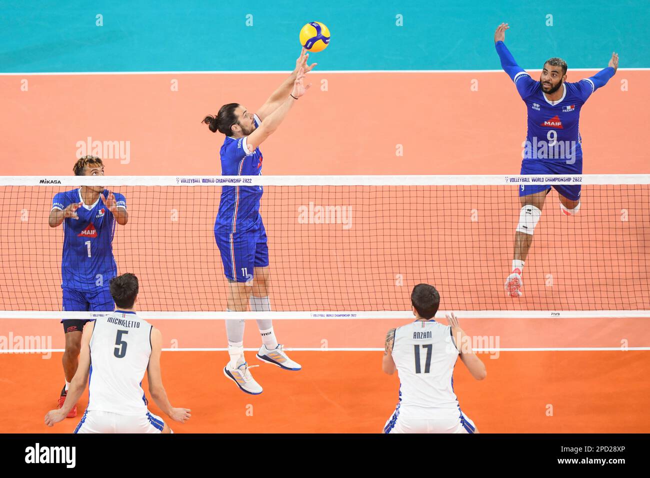 Antoine Brizard, Earvin Ngapeth (France); Alessandro Michieletto ...