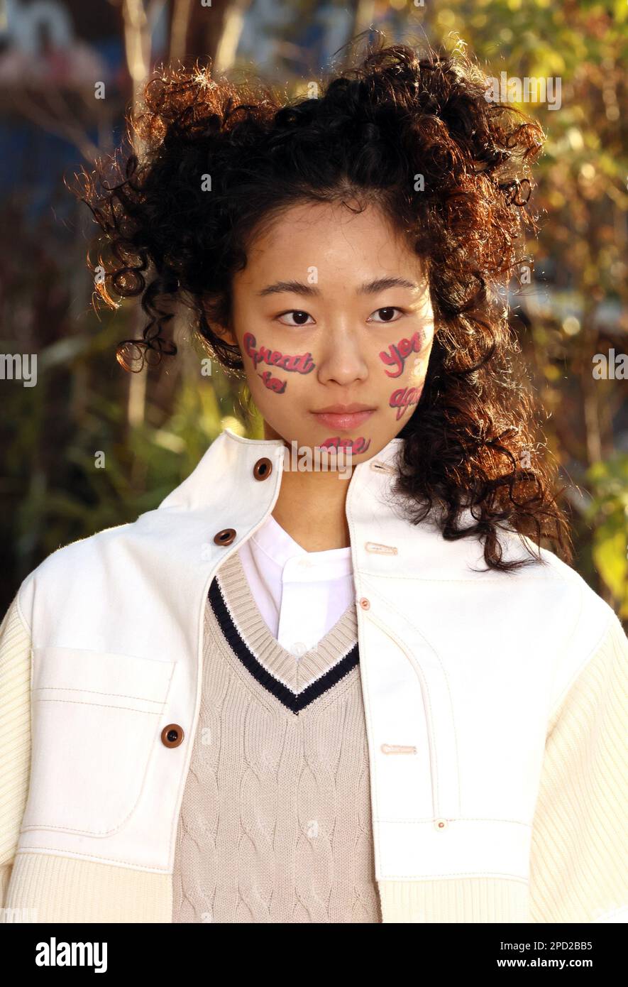 Tokyo, Japan. 14th Mar, 2023. A model displays a creation of UCF 2023 ...
