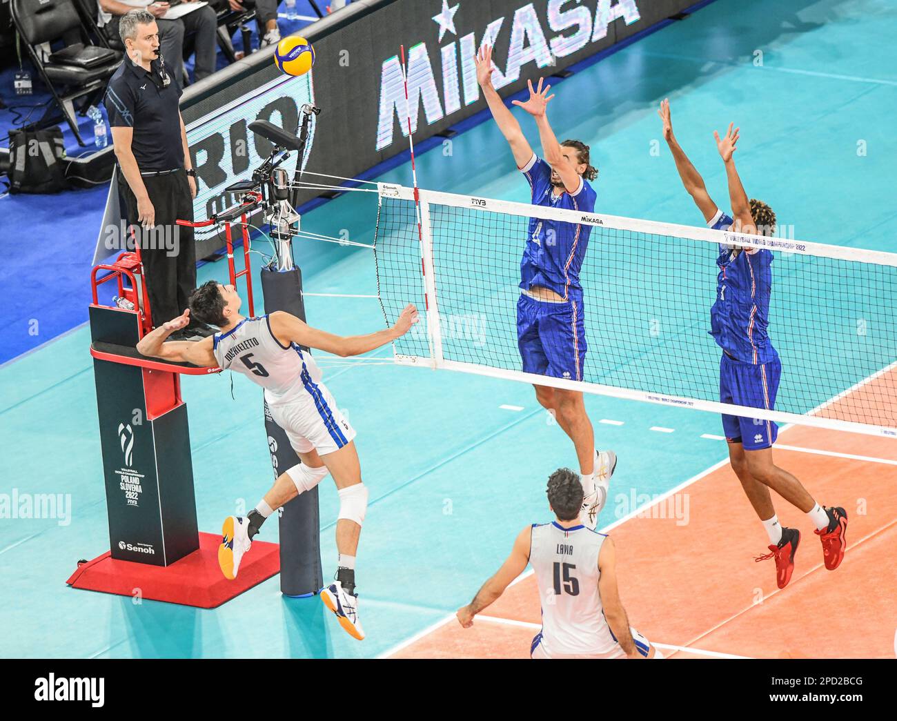 Alessandro Michieletto (Italy), Jean Patry, Barthelemy Chinenyeze (France). Volleyball World ...