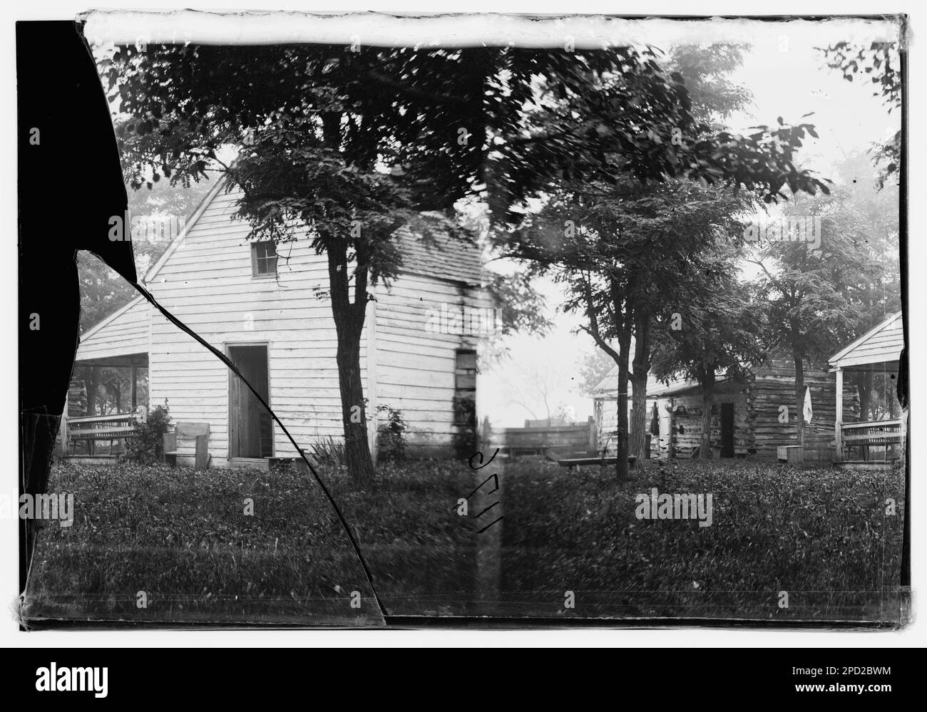 Bull Run, Virginia. Robinson's house near center of battlefield. Civil ...