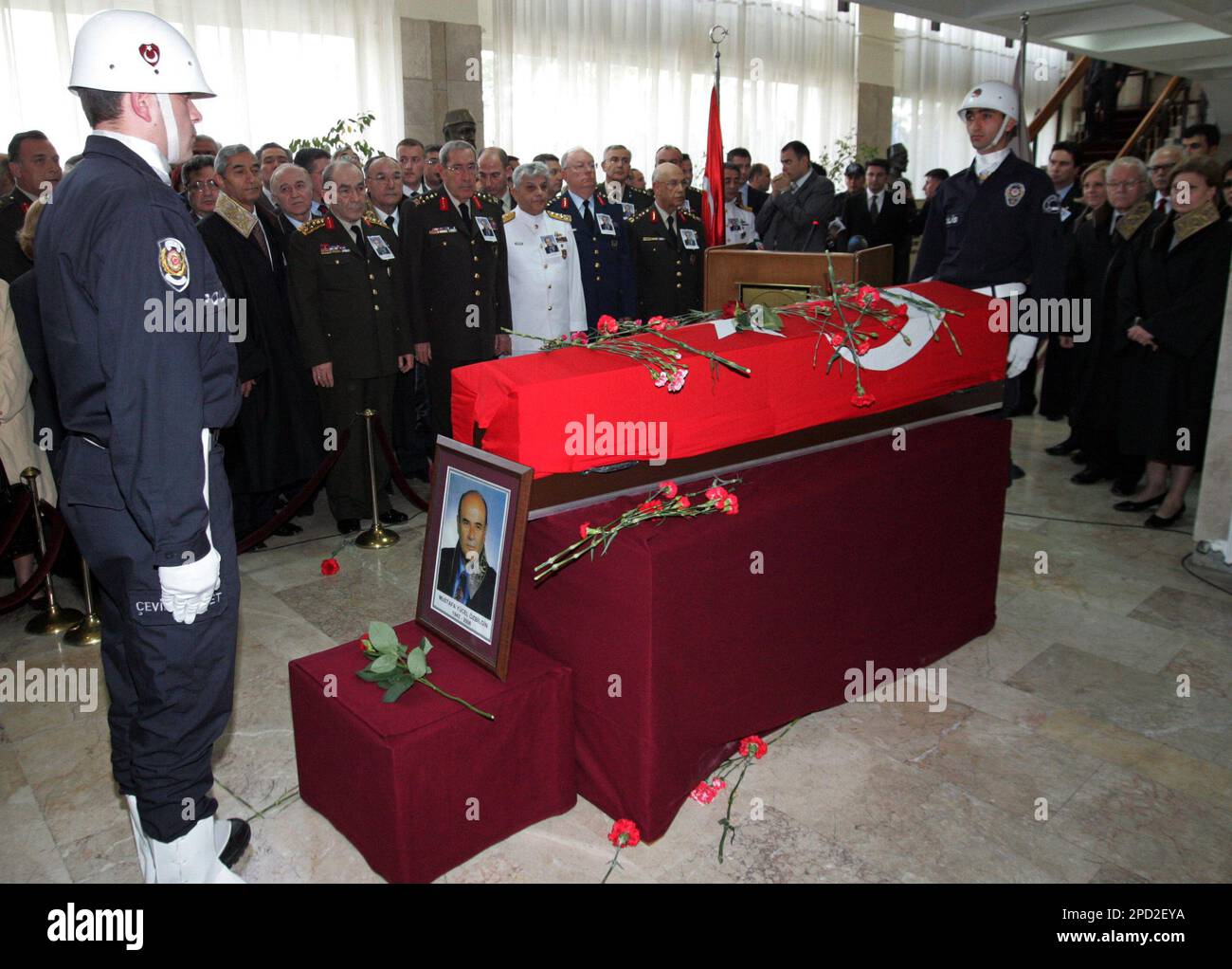 The entire leadership of the Turkish military join judges during a ...