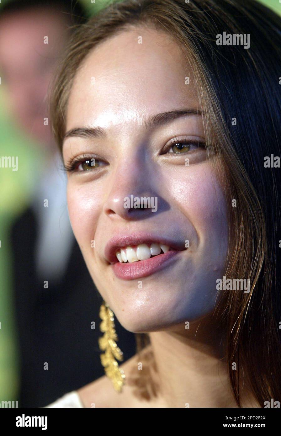 Kristin Kreuk, "Smallville" star, is interviewed as she arrives for the ...