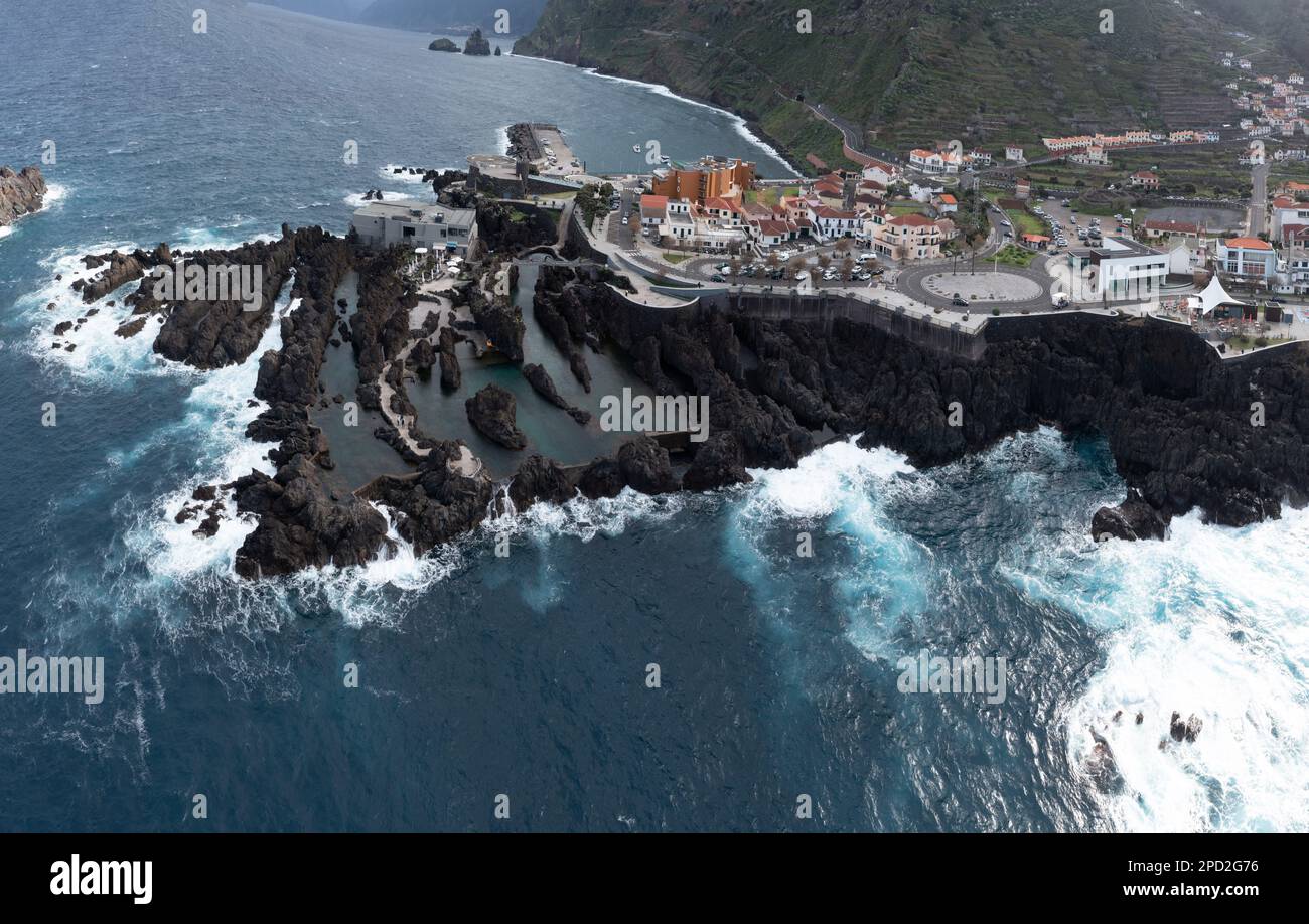 Aerial view of Madeira Island Stock Photo - Alamy