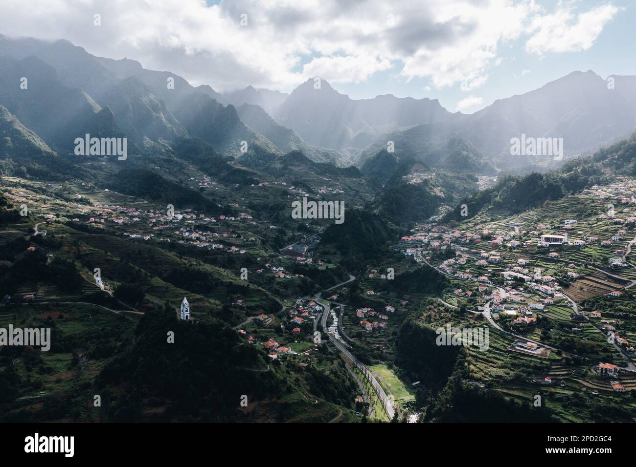 Aerial view of Madeira Island Stock Photo - Alamy