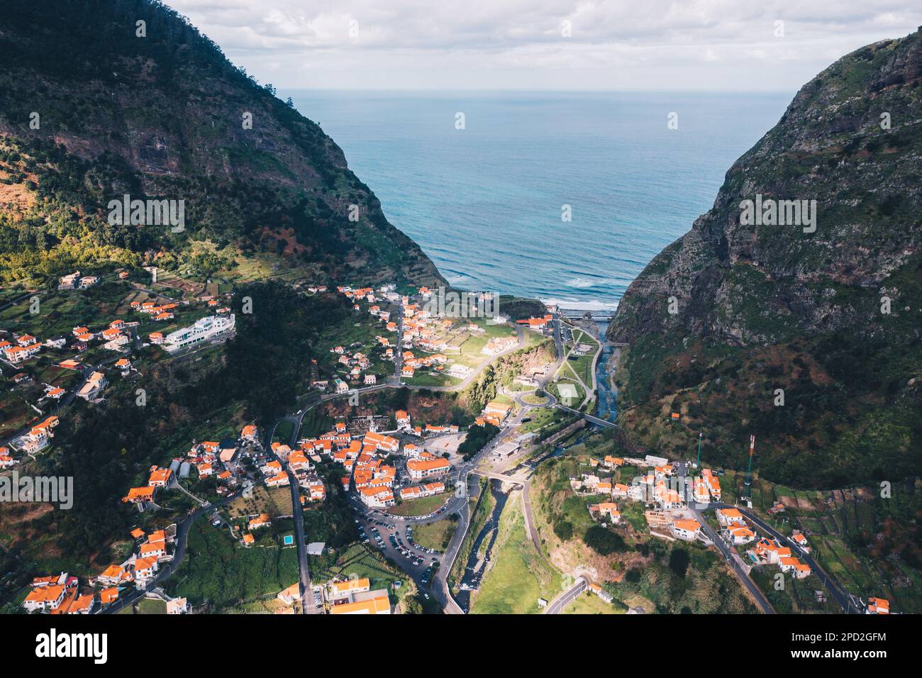 Aerial view of Madeira Island Stock Photo - Alamy