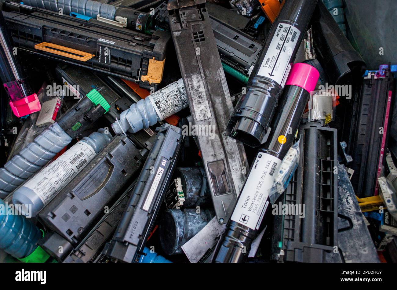 Toner storage to recycle,recycling center Stock Photo - Alamy