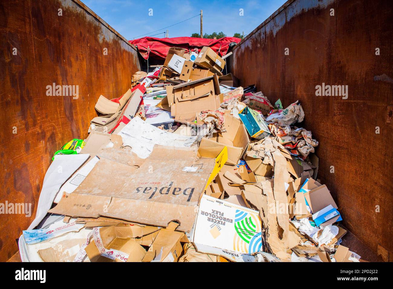paperboard storage to recycle, recycling center Stock Photo - Alamy