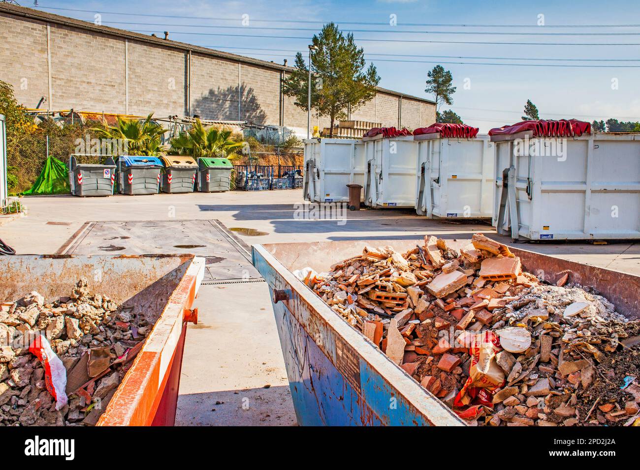 Storage center for recycling materials Stock Photo - Alamy