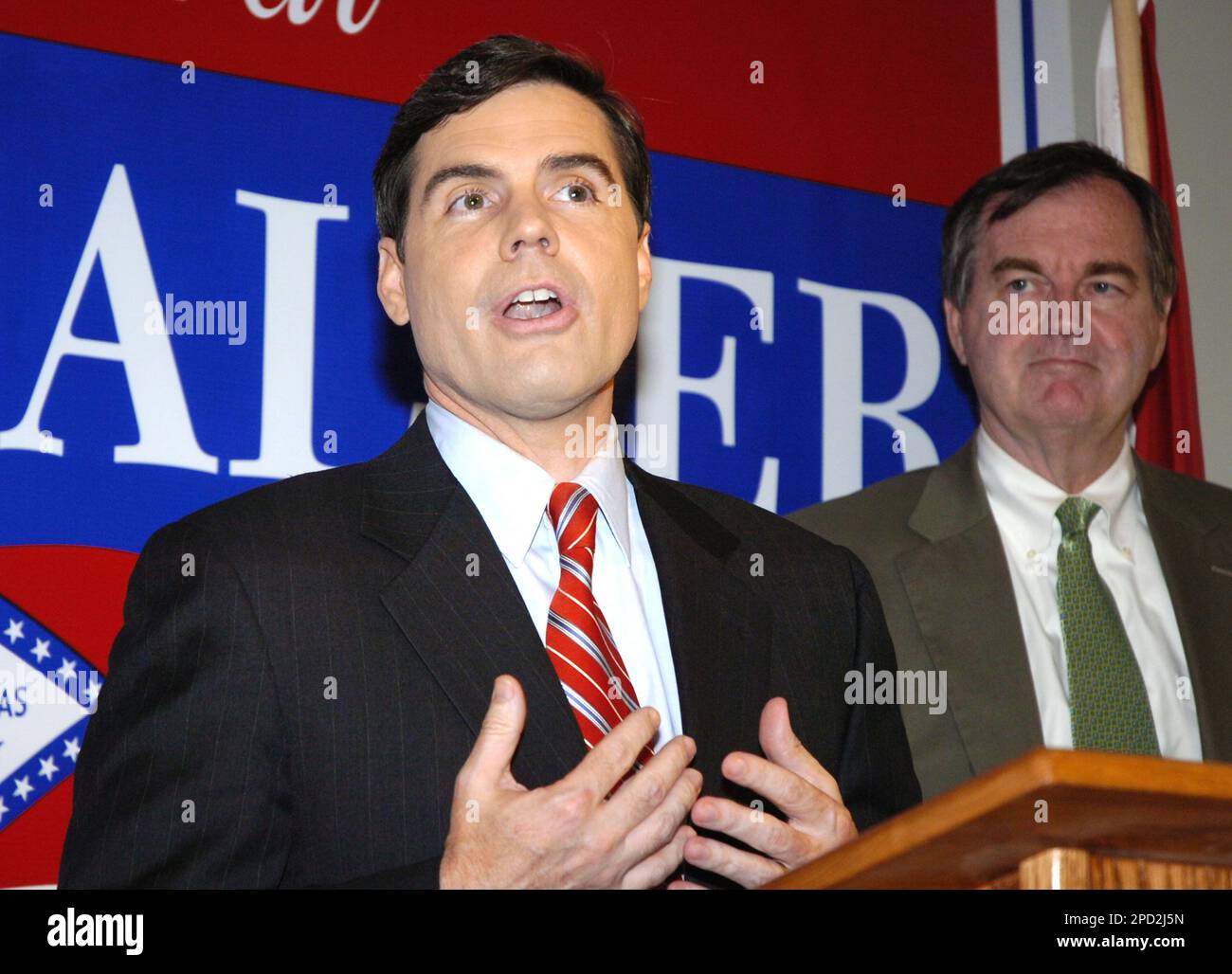 Bill Halter addresses the media at his campaign headquarters in Little ...