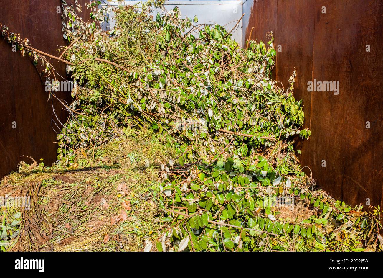 garden waste storage to recycle,recycling center Stock Photo - Alamy