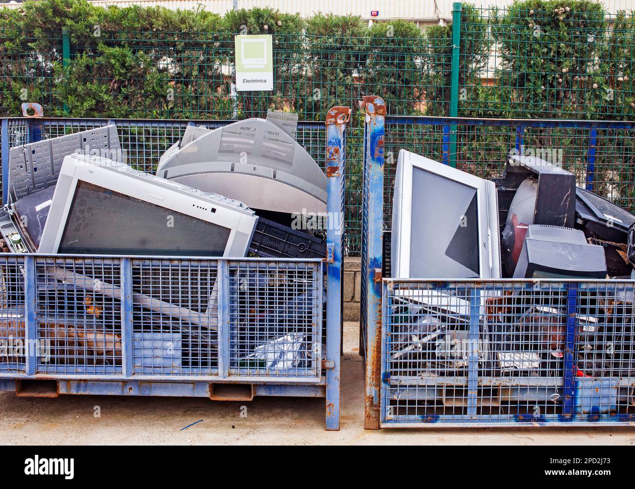 TV storage to recycle,recycling center Stock Photo - Alamy