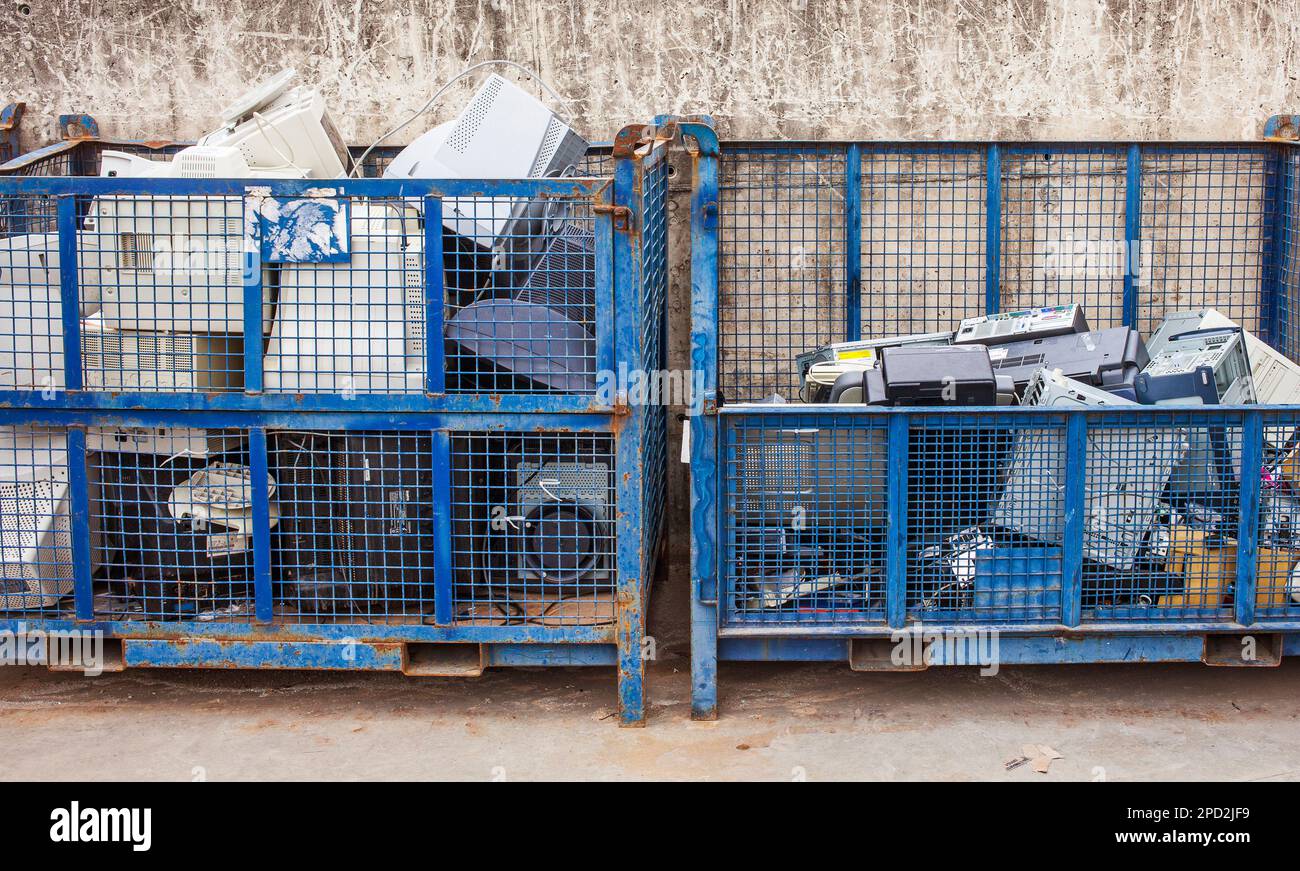 Computer and Appliances storage to recycle,recycling center Stock Photo ...