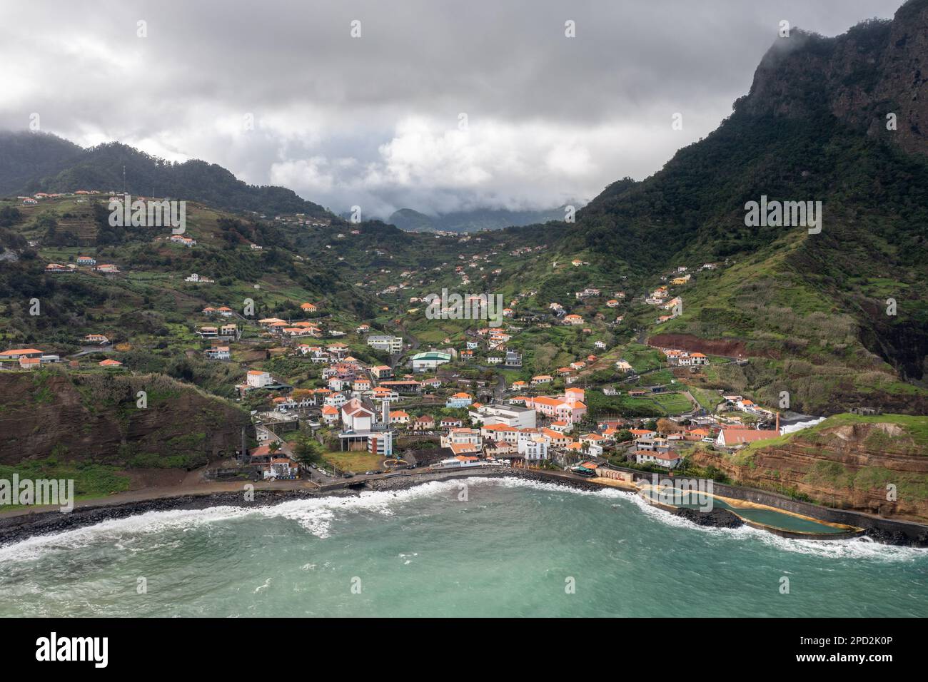 Aerial view of Madeira Island Stock Photo - Alamy