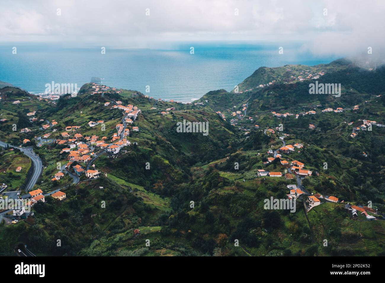 Aerial view of Madeira Island Stock Photo - Alamy