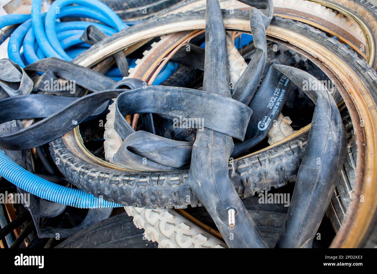 Tire storage to recycle,recycling center Stock Photo - Alamy