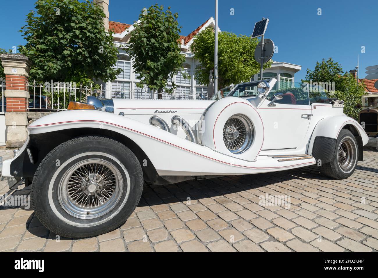 An old Excalibur car in Soulac sur Mer Stock Photo - Alamy
