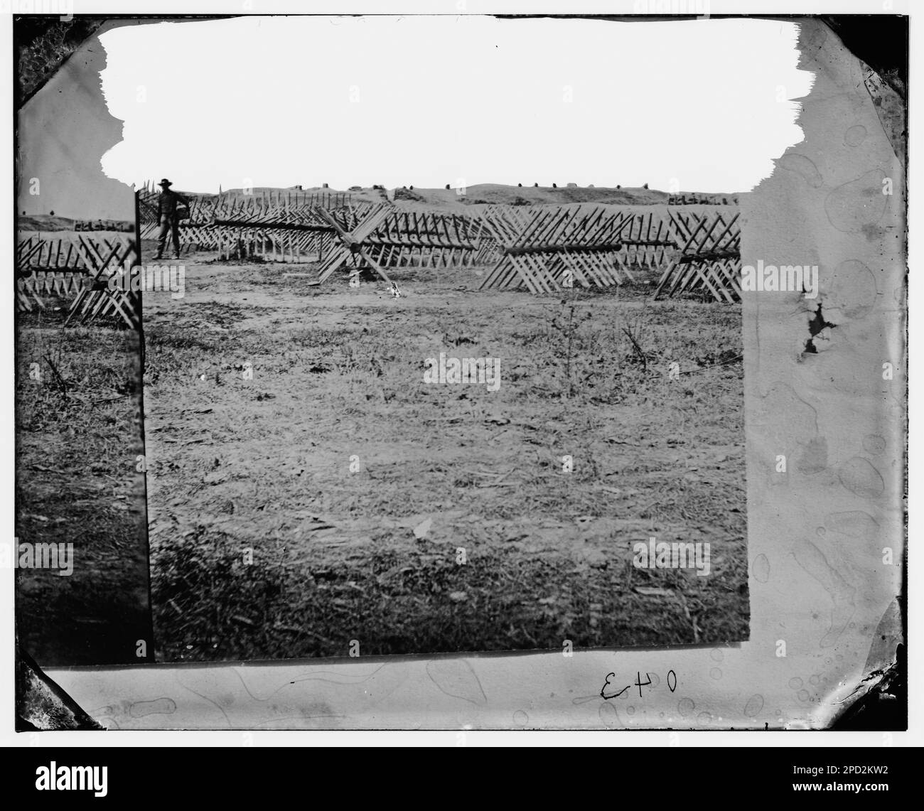 Petersburg, Virginia. Chevaux-de-frise in front of Confederate works ...