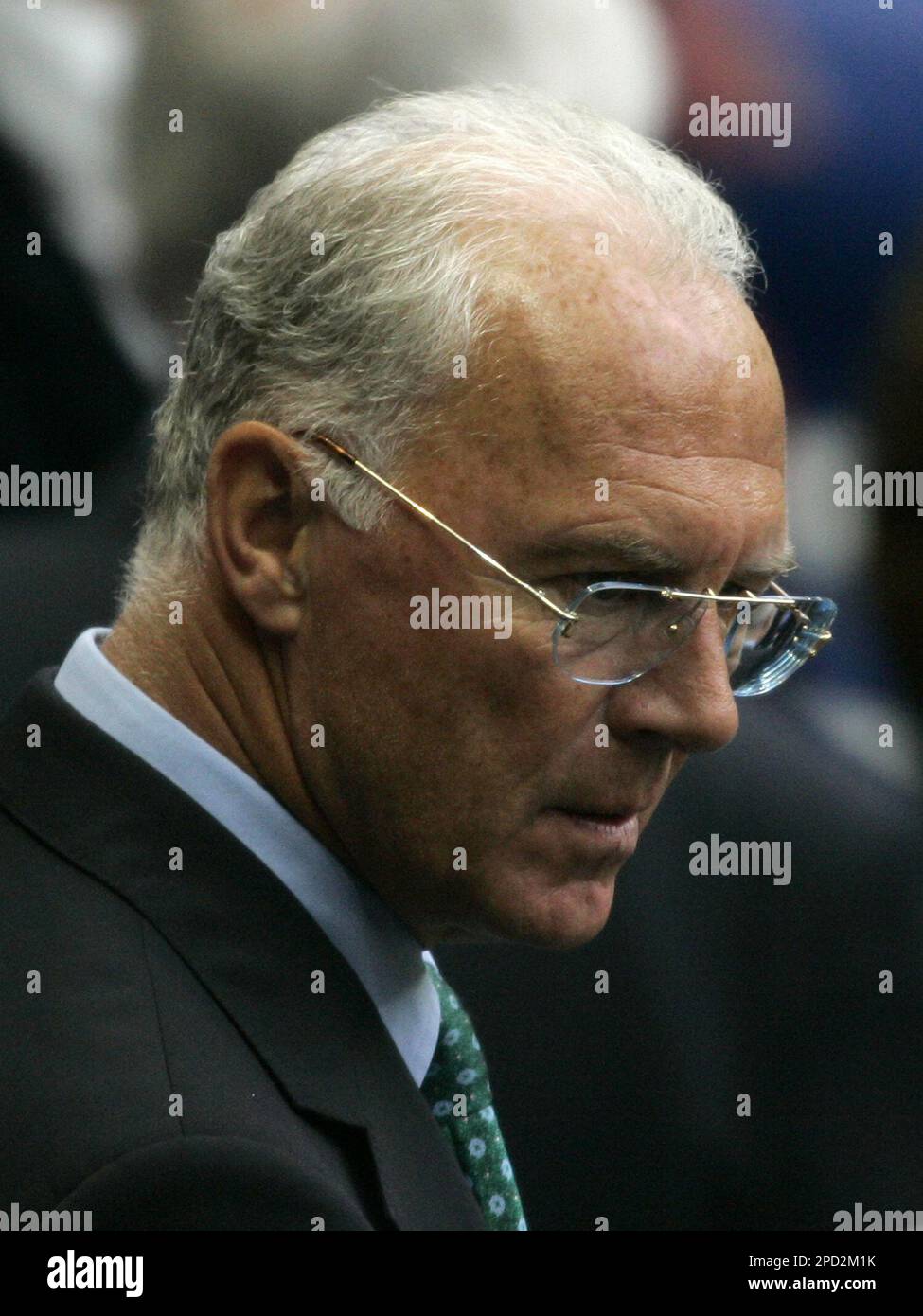 Germany soccer legend Franz Beckenbauer arrives in the stadium prior ...