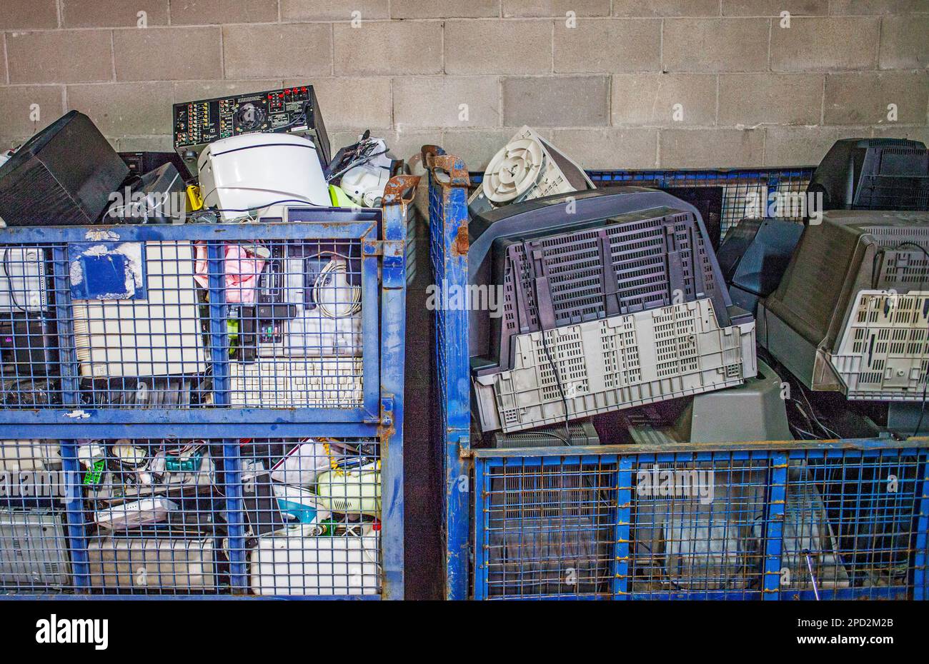 Computer storage to recycle,recycling center Stock Photo - Alamy