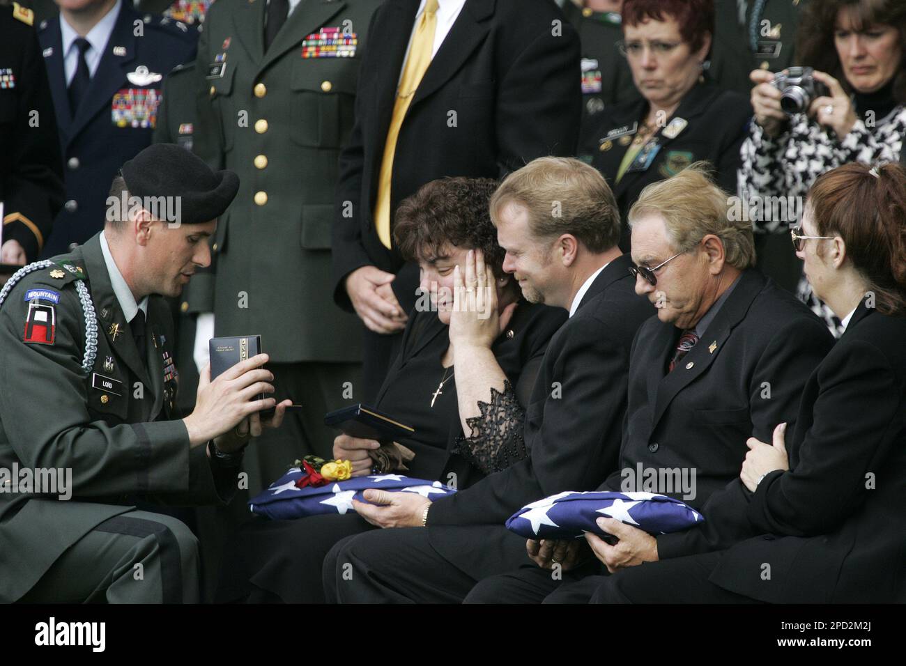 Carol Polley, mother of Army Staff Sgt. David Veverka of Jamestown, Pa ...