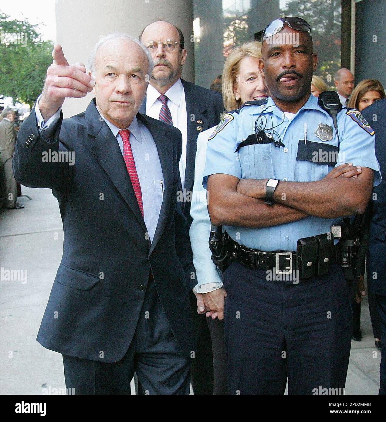 Enron founder Kenneth Lay, left, and his wife, Linda, leave the federal ...