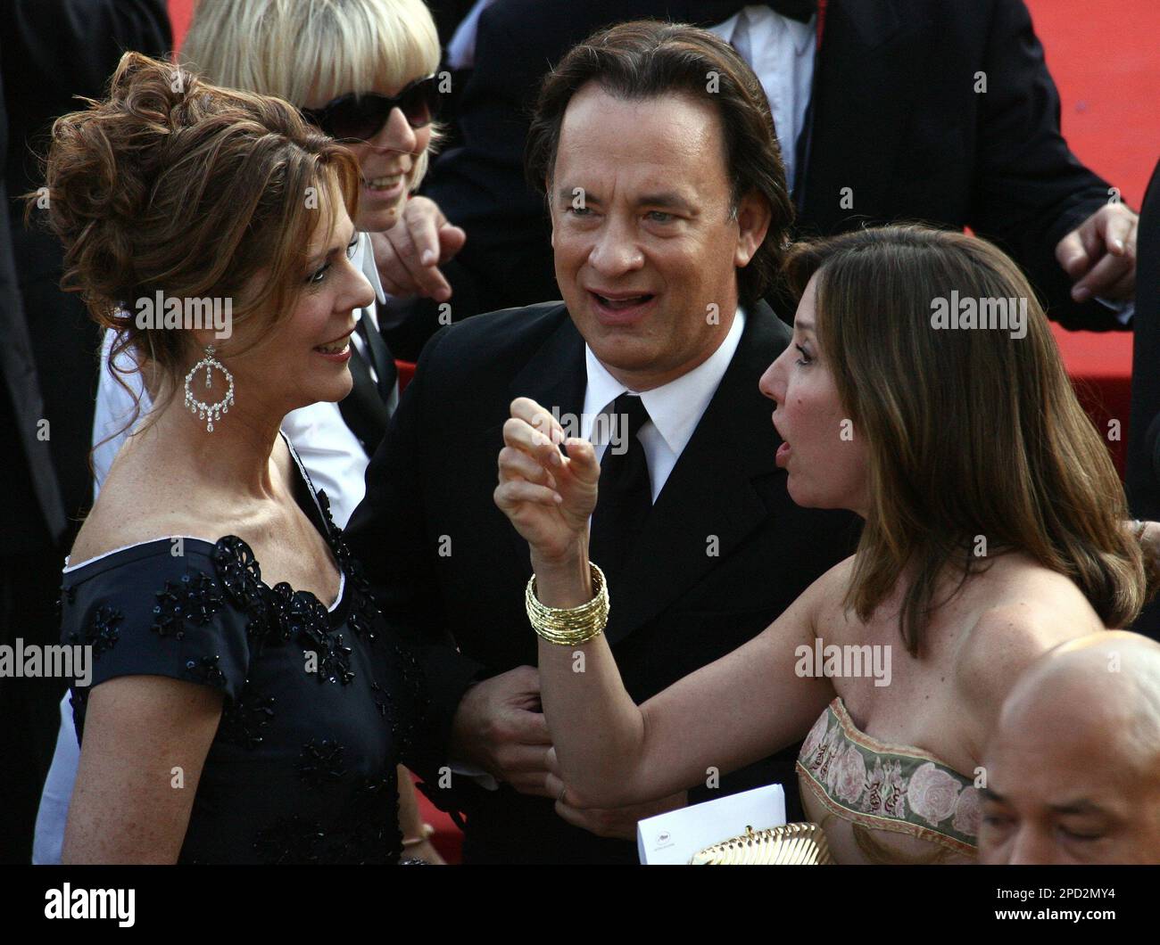 American actor Tom Hanks, center, arrives with his wife American ...