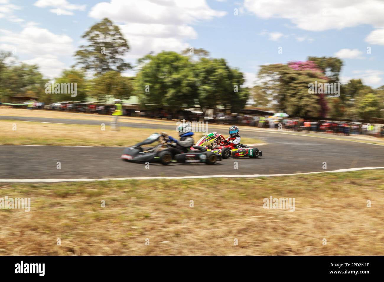 Nakuru, Kenya. 12th Mar, 2023. Go Kart competitors race during the ...