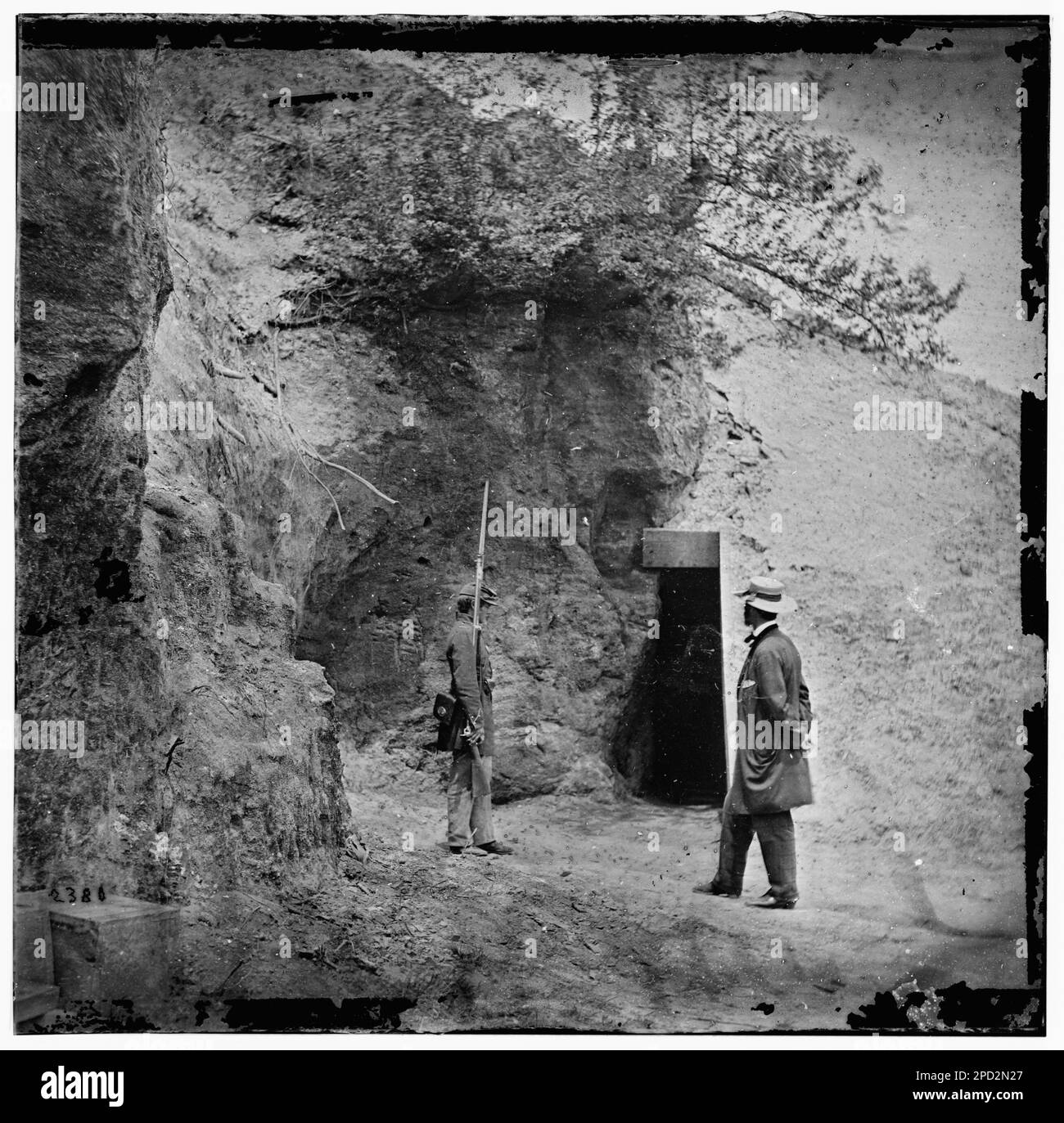 Yorktown, Virginia. Cornwallis cave. Used as a powder magazine by the ...