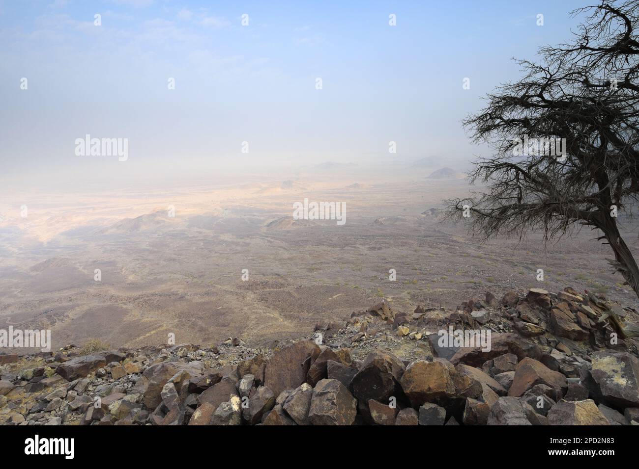 View over the Great Rift Valley, Araba Valley Desert, south-central ...