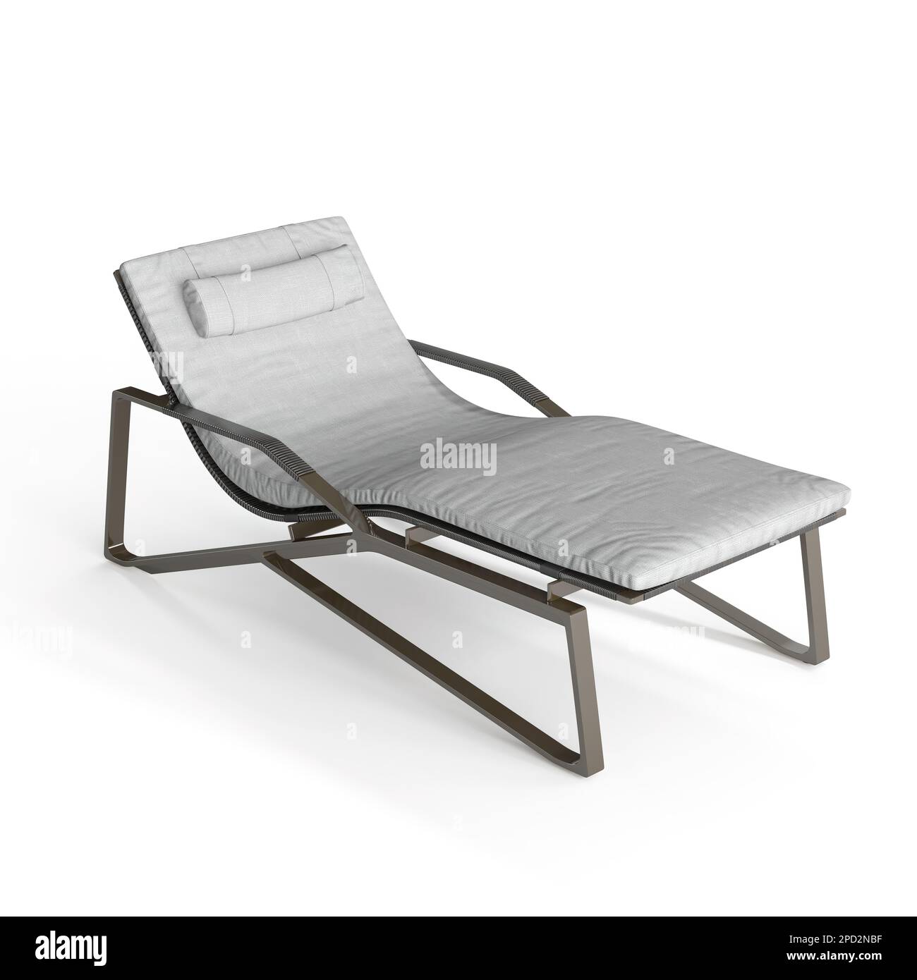 Contemporary chaise lounger 3d rendering, ideal for modern living ...