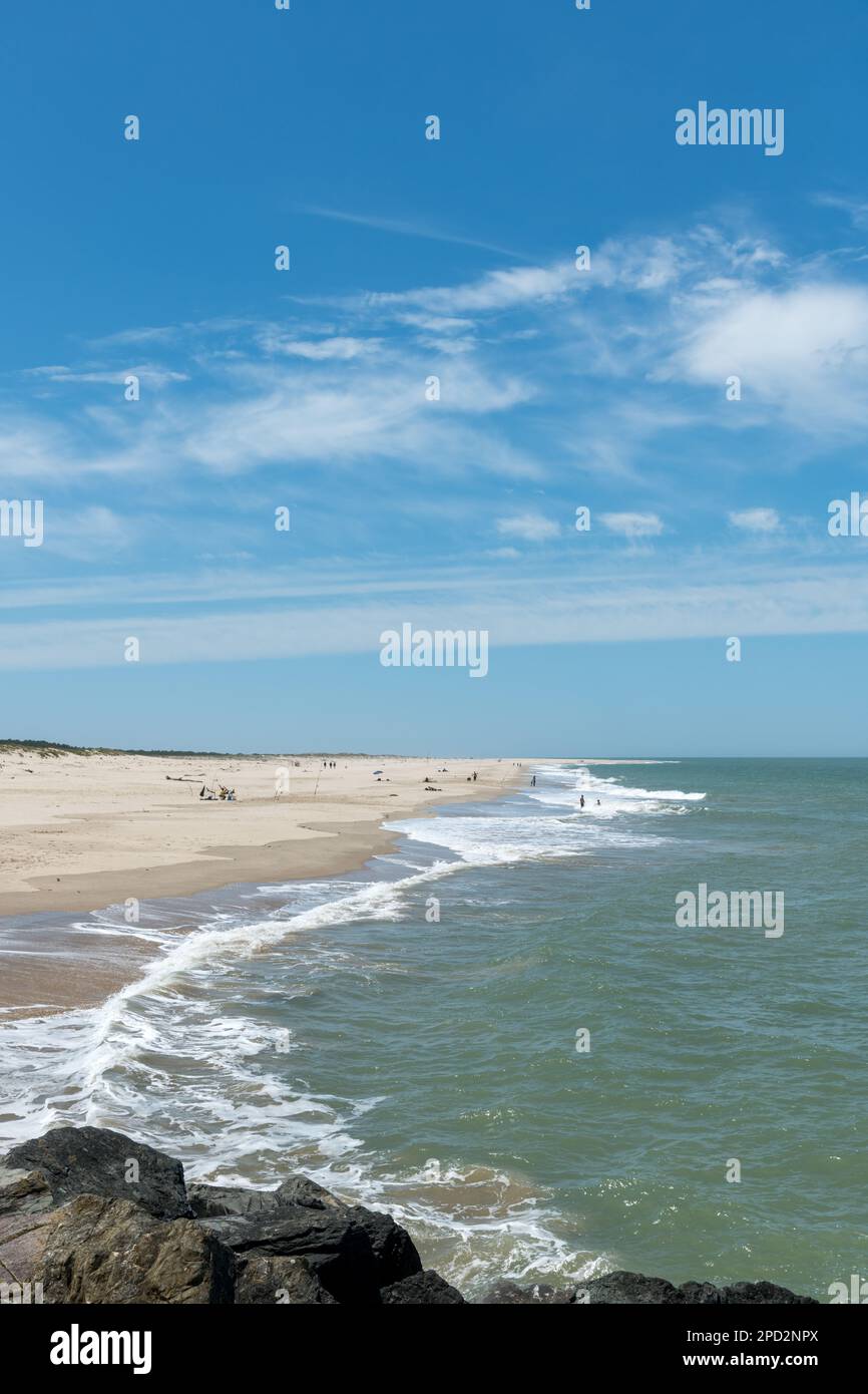 Le Verdon-sur-Mer, in the Médoc (Gironde, France). Saint-Nicolas Beach ...
