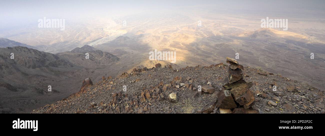 View over the Great Rift Valley, Araba Valley Desert, south-central ...