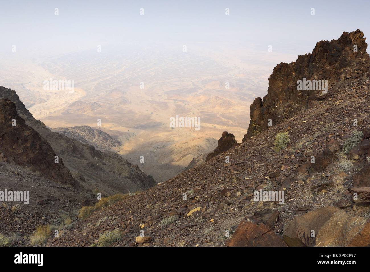 View over the Great Rift Valley, Araba Valley Desert, south-central ...