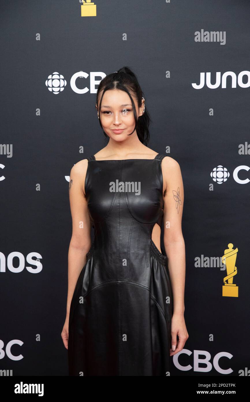 Edmonton, Canada. 13th Mar, 2023. Luna Li arrives on the red carpet for ...
