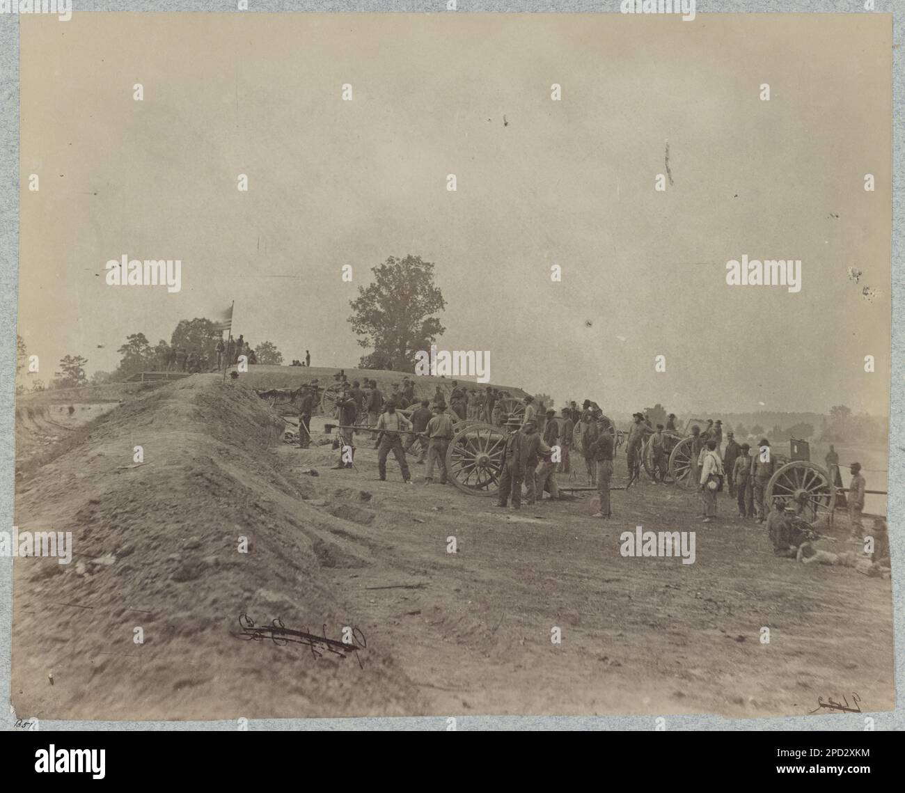 Outer line of Confederate fortifications, in front of Petersburg ...
